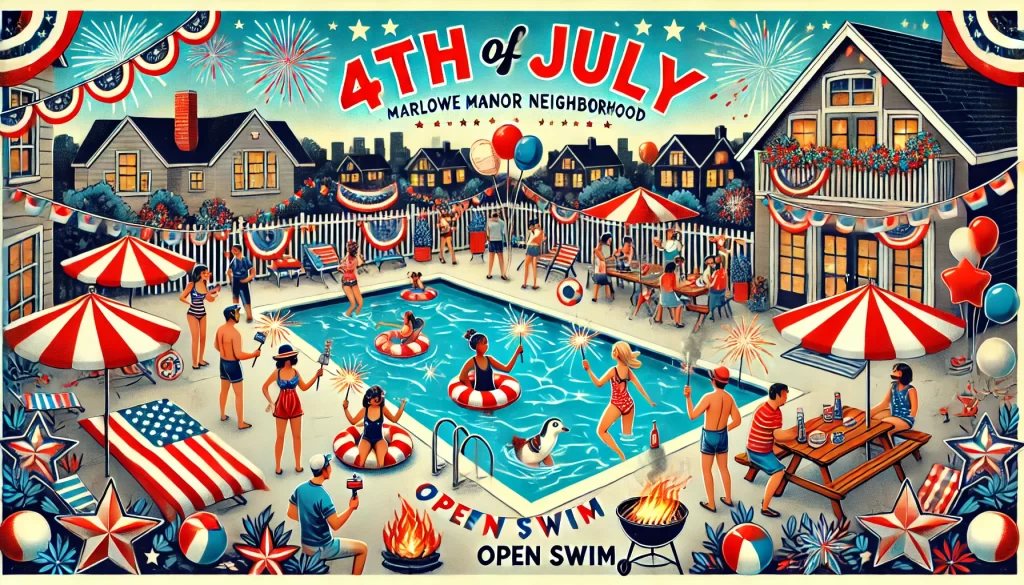 Independence Day Open Swim - July 4th - MarloweManor.com