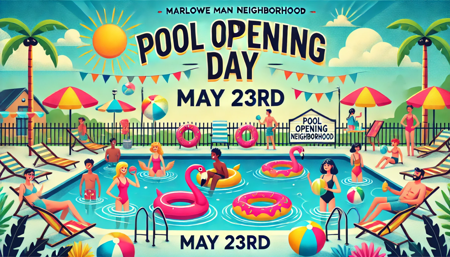 Pool Opening Day - MarloweManor.com